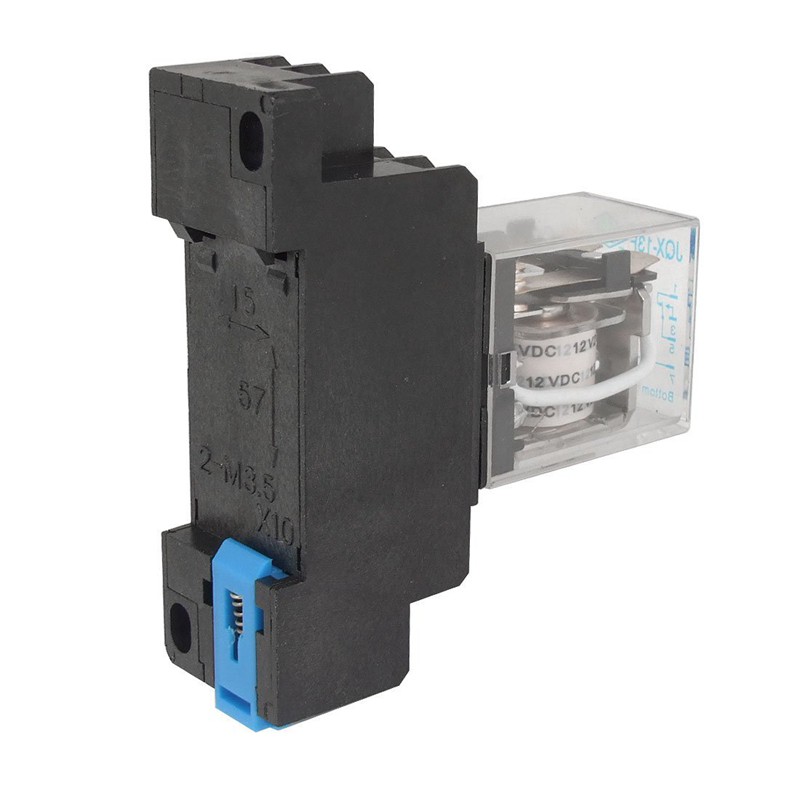 12V DC Coil Power Relay DPDT LY2NJ HH62P-L JQX-13F 10A With PTF08A Socket Base | Shopee Thailand