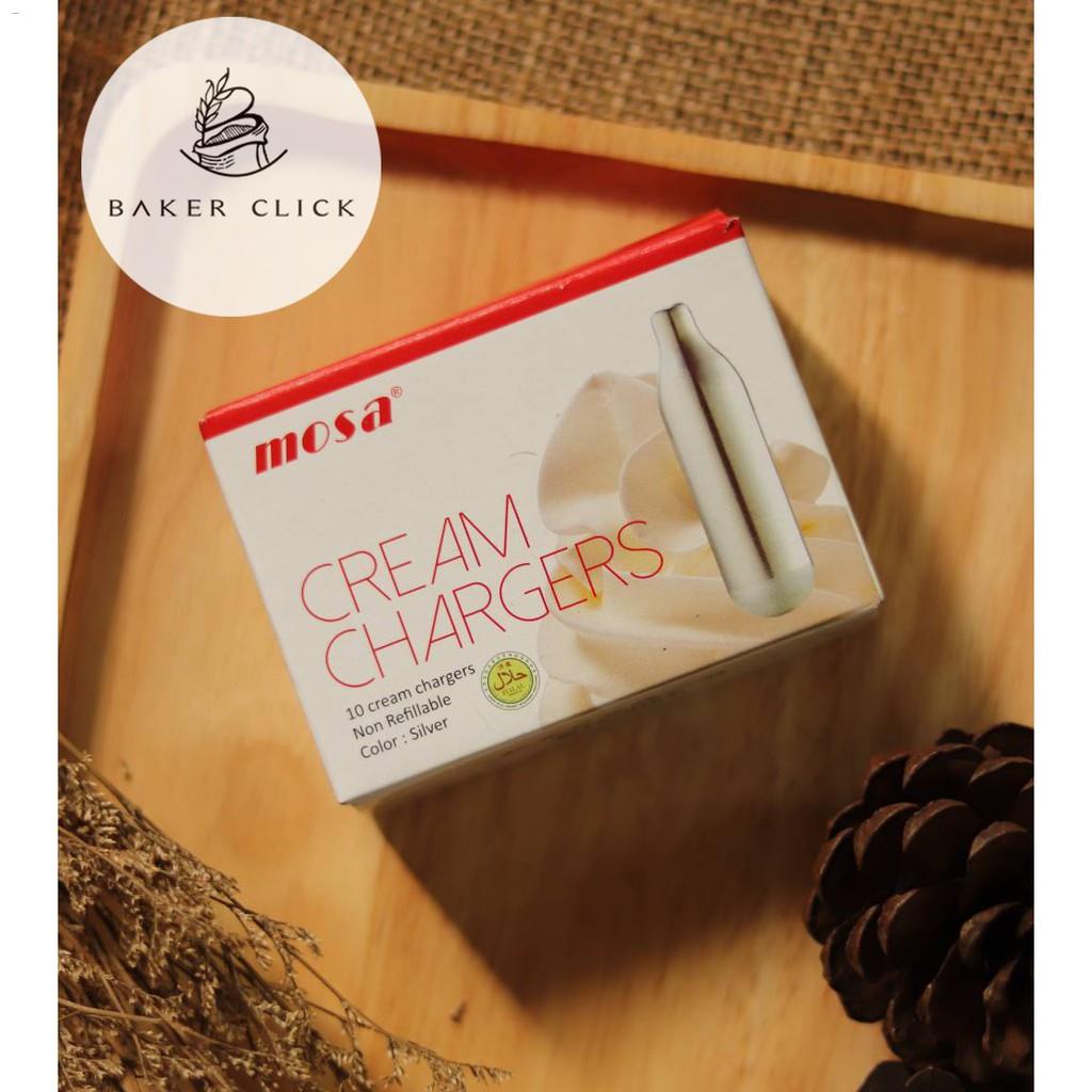 แก๊ส MOSA Cream Chargers แก๊สวิปปิ้งครีม 1กล่อง บรรจุ 10 หลอด | Shopee ...