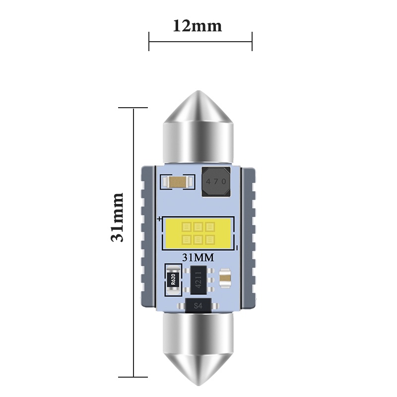 หลอดไฟอ่านหนังสือ LED CANBUS C5W Festoon C10W CSP 31 มม. 36 มม. 39 มม. 41 มม. 12-24V สีขาว ...