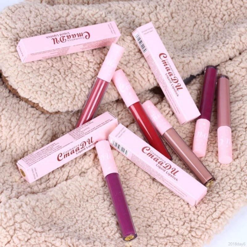 CmaaDu ลิปสติกลิปกลอสเนื้อแมทกันน้ำติดทนนาน | Shopee Thailand