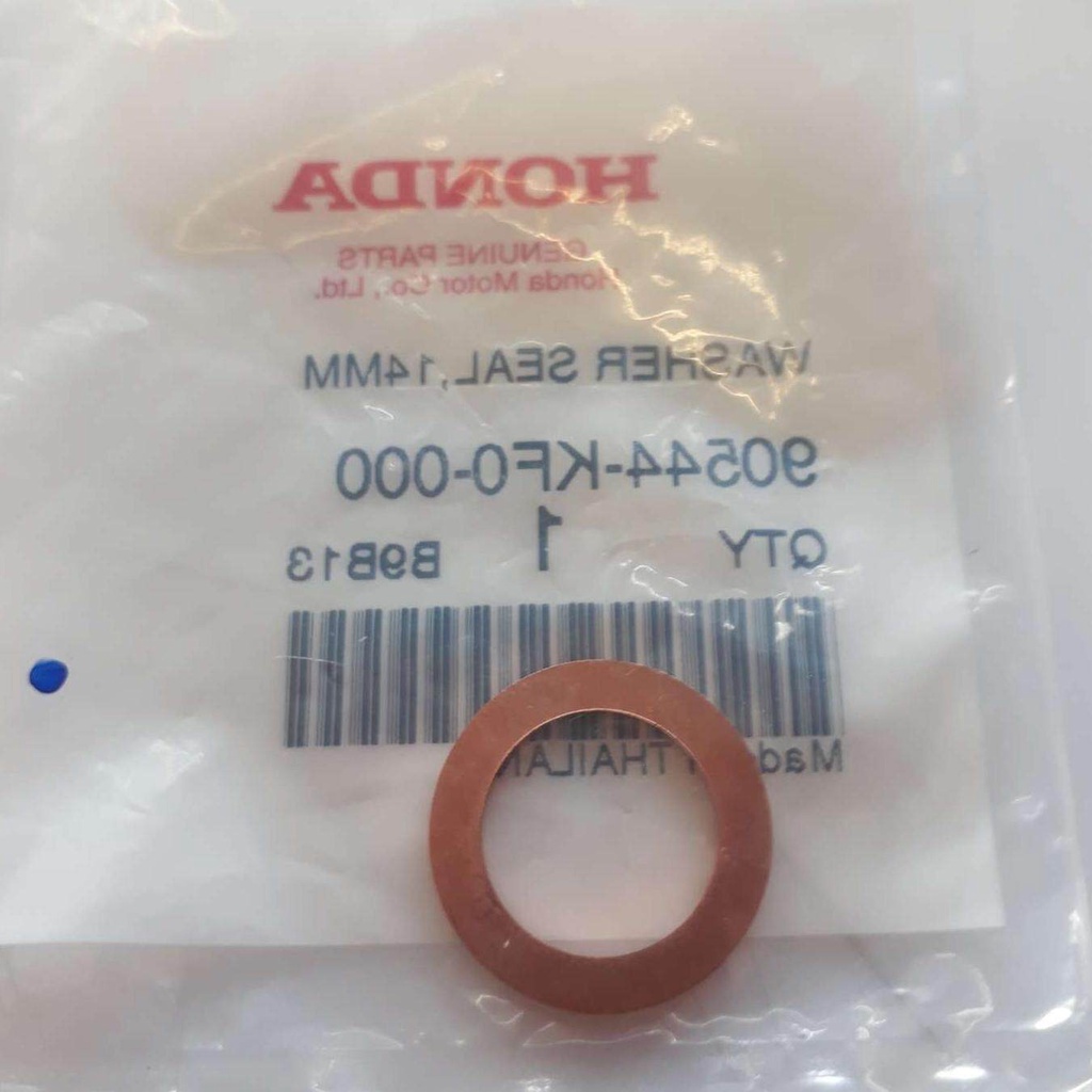 90544-KF0-000แหวนทองแดง14MM.กันรั่วน๊อตตัวดันโซ่ อะไหล่แท้HONDA ...