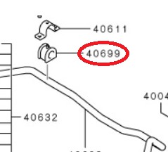 บูชยางกันโคลงหน้า มิราจ แอทราจ Mitsubishi Attrage Mirage เบิกศูนย์ รหัส ...