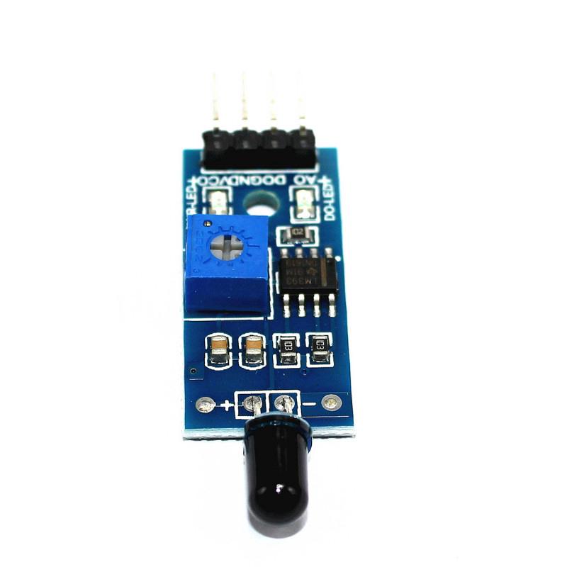 โมดูล Digital & Analog Infrared IR Flame Fire Sensor ( 4-PIN ) | Shopee ...