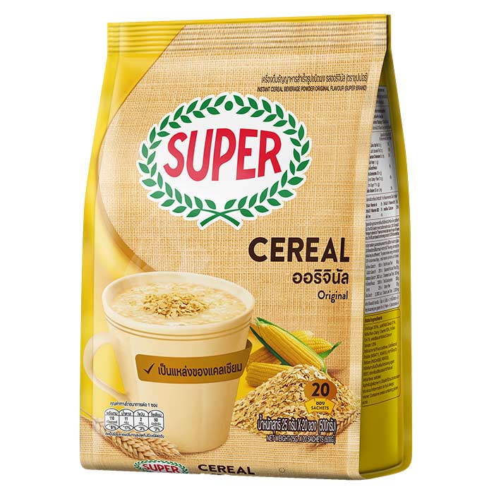 (20 ซอง) Super Instant Cereal Beverage Powder ซุปเปอร์ เครื่องดื่ม ...