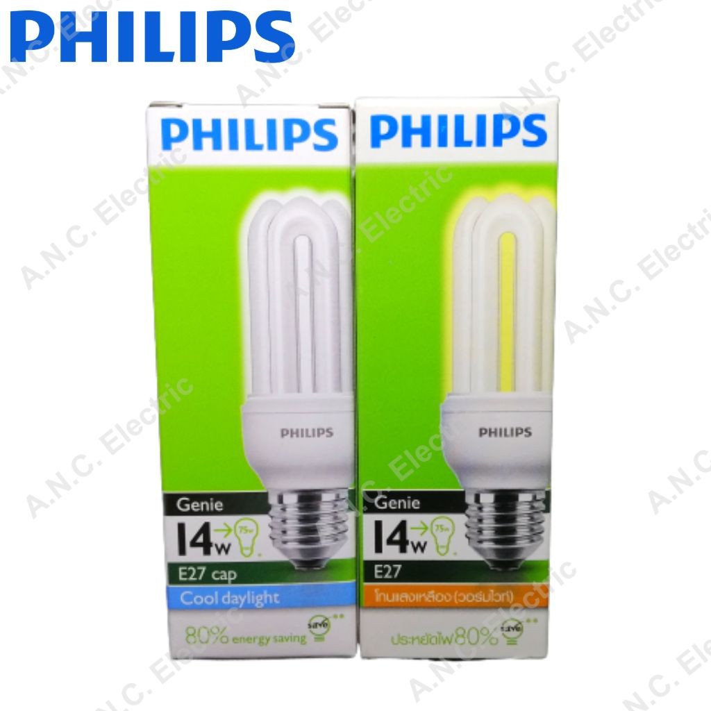 Philips หลอดประหยัดไฟ Genie จีนี่ 14W E27 | Shopee Thailand