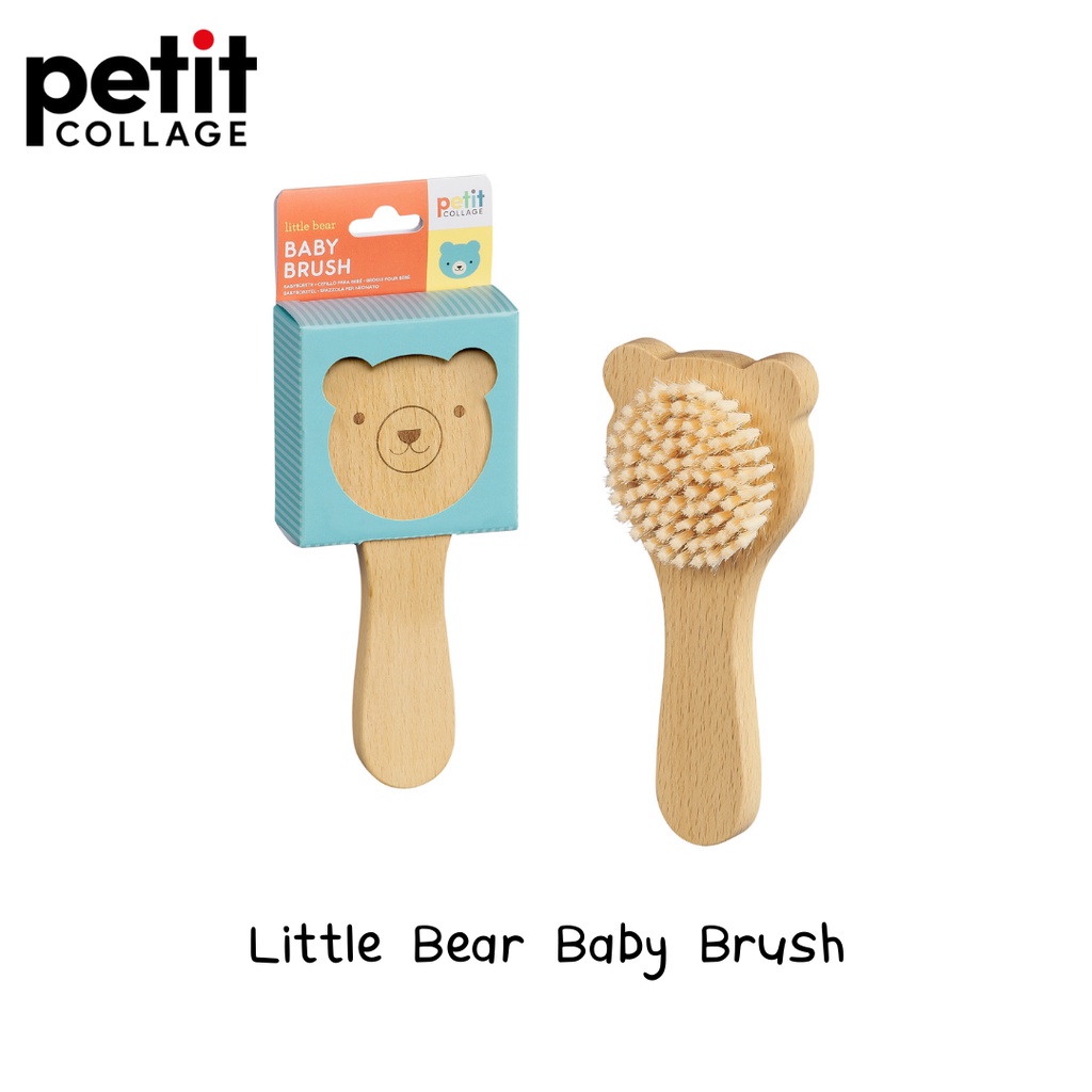 Little Bear Baby Brush แปรงไม้หวีผมสำหรับเด็กเล็ก หวีไม้อ่อนโอนต่อหนัง ...