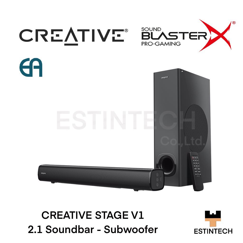 Speaker (ลำโพง) CREATIVE Stage V1 2.1 Soundbar-Subwoofer ของใหม่ประกัน ...