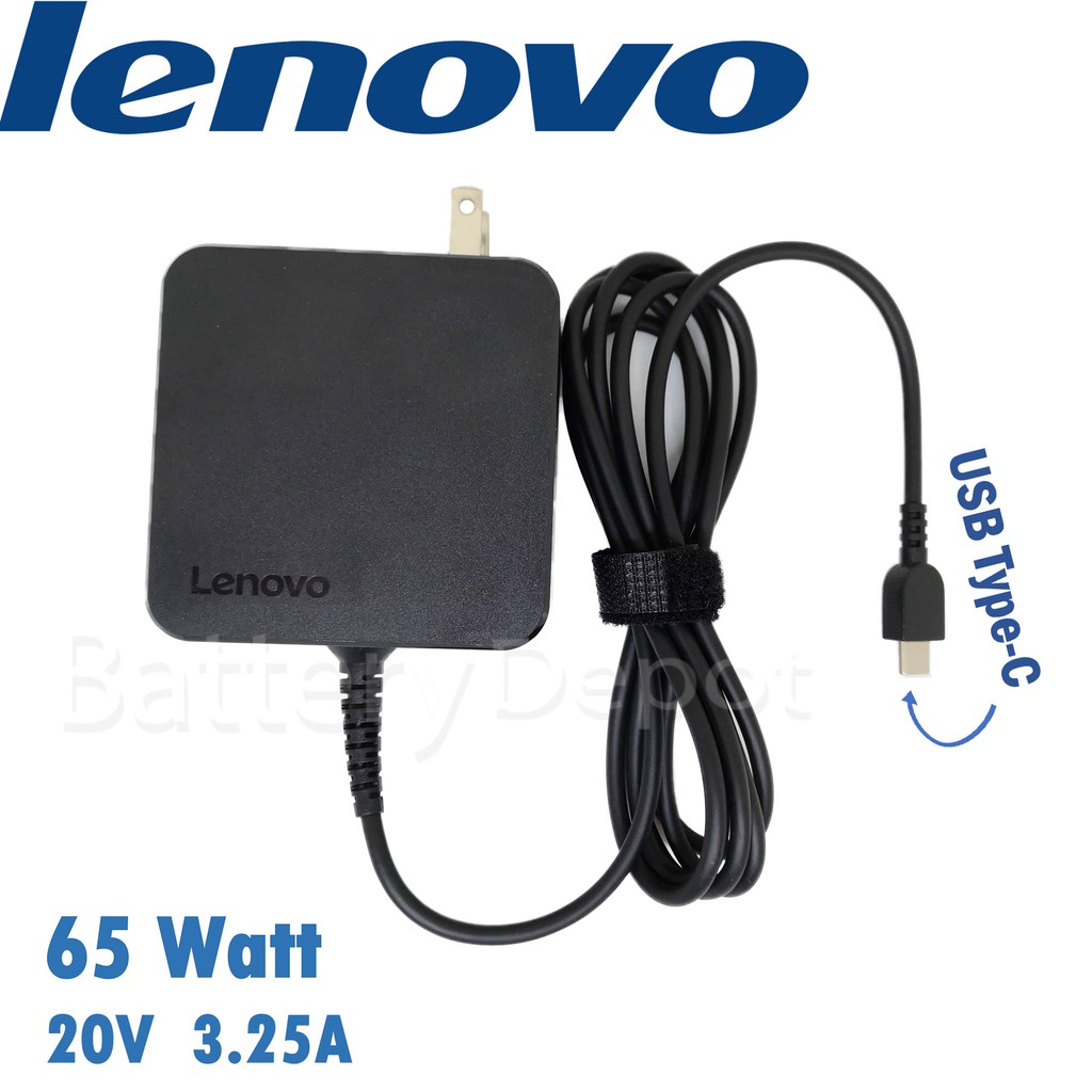 รุ่นใหม่ Lenovo Adapter ของแท้ 20V/3.25A 65W หัว USB Type-C สายชาร์จ ...