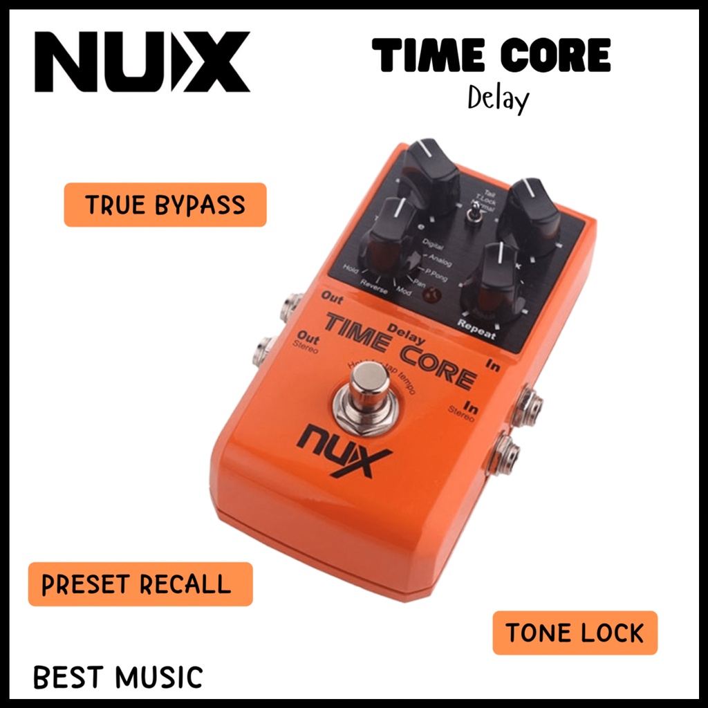 เอฟเฟคกีต้าร์ไฟฟ้า NUX TIME CORE (Delay) | Shopee Thailand