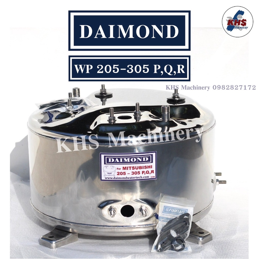 ถังปั้มน้ำสแตนเลส DAIMOND สำหรับ ปั๊มน้ำมิตซูบิชิ MITSUBISHI รุ่น 85,105-305 P,Q,R,Q2,Q3,QS,Q5 ...