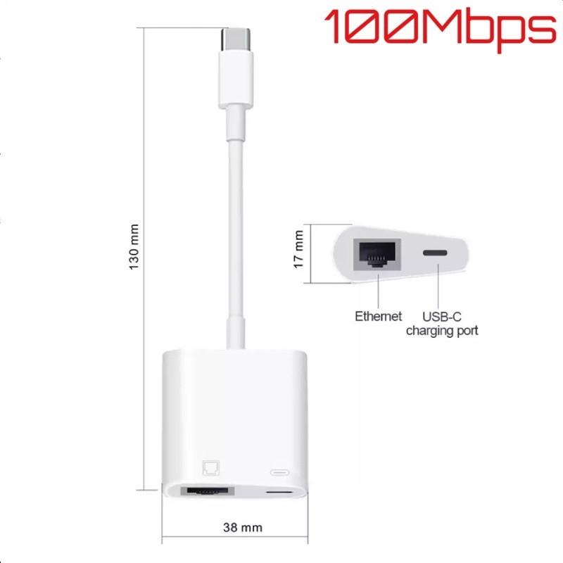 OTG Ethernet USB สำหรับ USB C To RJ45 Ethernet LAN เครือข่าย100mbs ...