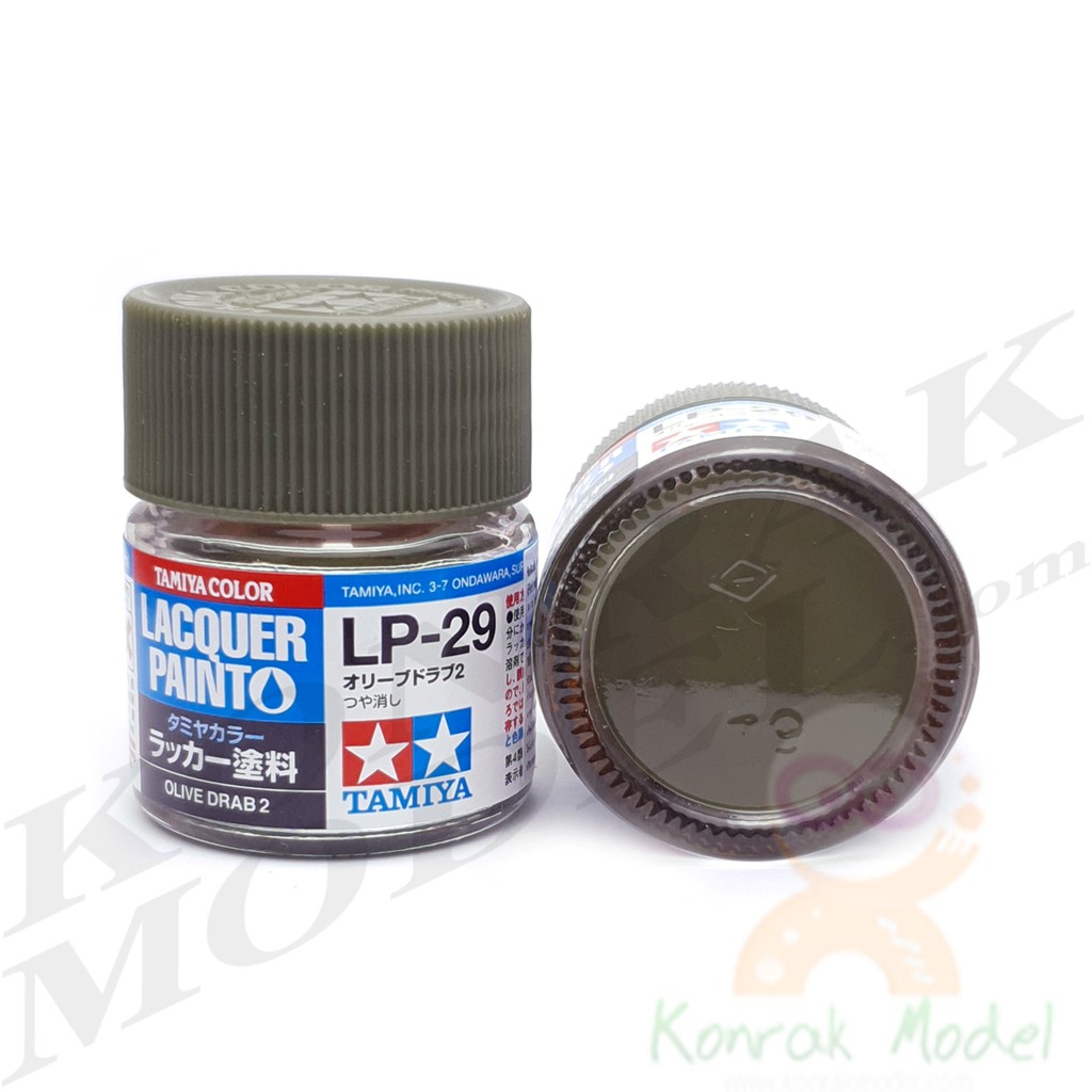 สีทามิย่าสูตรแล็คเกอร์ Tamiya Lacquer paint LP29 Olive drab 2 10ML ...