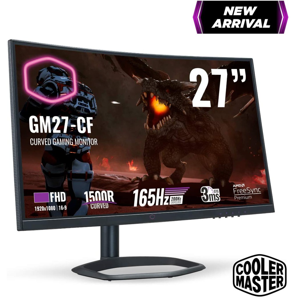 MONITOR (จอมอนิเตอร์) Cooler Master 27" (GM27-CF) Curved Frameless ...