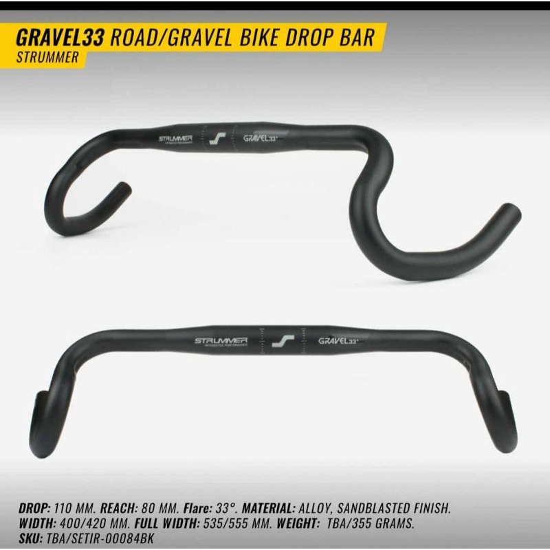 แฮนด์ / STEERING / HANDLEBAR / GRAVEL RACING DROPBAR 33 STRUMMER ...