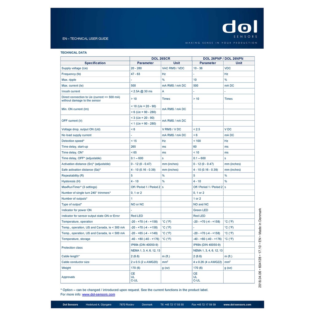 DOL26 หัวเซ็นเซอร์ เซ็นเซอร์ระบบอาหาร ตัดการส่งอาหารฟาร์มไก่เนื้อ (DOL ...
