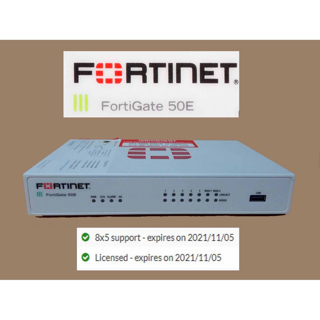Fortinet FortiGate 50E MA 5/Nov/2021 Firewall 2.5 Gbps ราคา 9200 บาท ...