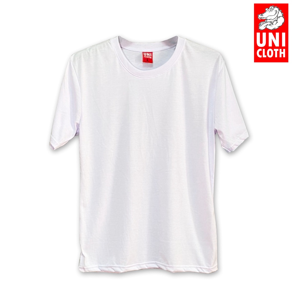 UNICLOTH เสื้อยืด คอกลม แขนสั้น สีพื้น WHITE (ขาว) เนื้อผ้า TC ดีกว่า ...
