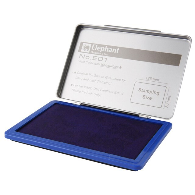 แท่นประทับหมึก สีแดง/น้ำเงิน ตราช้าง Elephant stamp pad มีให้เลือกหลายขนาด No.E01-E04 | Shopee ...