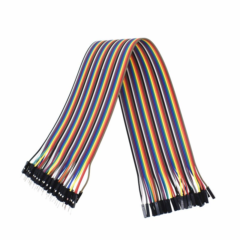 40pcs In Row 30cm Dupont Cable 30cm 2.54mm 1pin 1p-1p Female To Male ...