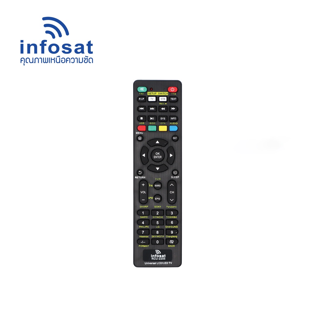 INFOSAT Remote Control Universal RCU-2205 รองรับทีวี INFOSAT ทุกรุ่นและ ...