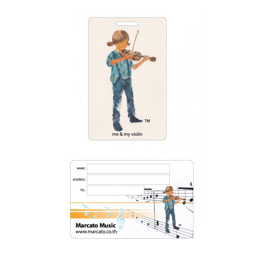 Marcato Music Name Tag Violin Water Color ป้ายชื่อ ไวโอลิน สีน้ำ ...