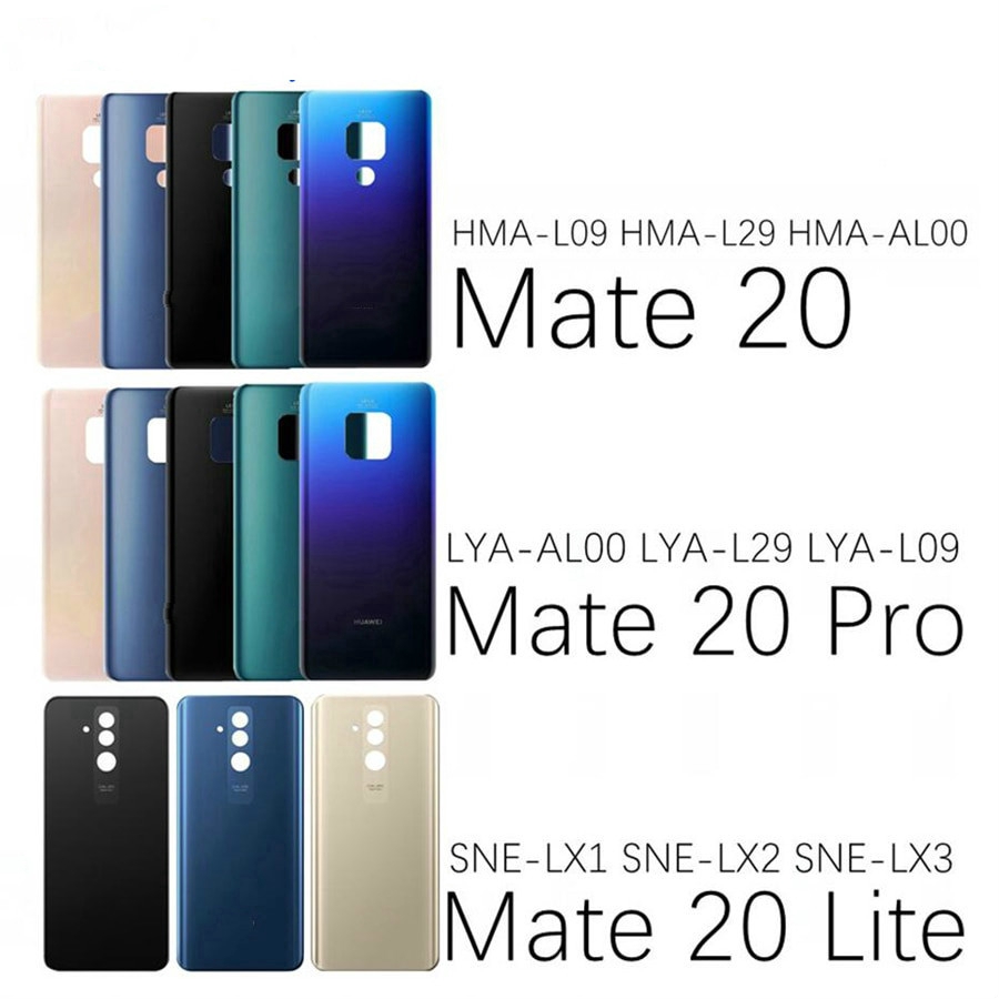 สําหรับ Huawei Mate 20 Pro ฝาหลังกระจกแผง Mate20 แบตเตอรี่ด้านหลังเคสหน้าต่างสําหรับ Huawei Mate ...