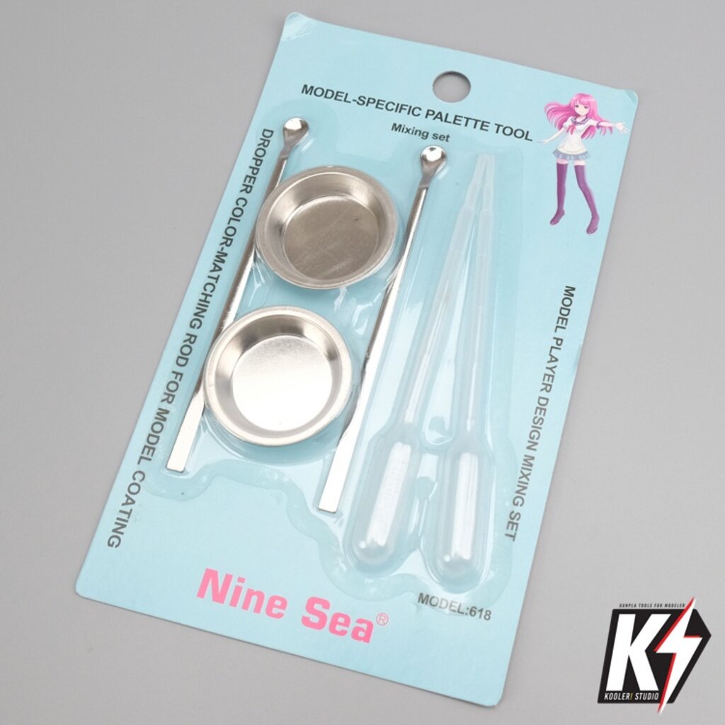 Nine Sea เซ็ทอุปกรณ์ผสมสี #จานสีน้ำ สีอะคริลิค สีน้ำมัน สีโปสเตอร์ ถ้วย ...