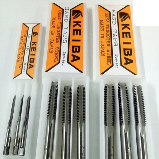 KEIBA ต๊าฟตัวผู้ 3ชุด ดอกต๊าปมือเกลียว 3ตัวชุด ต๊าปมือ hand tap KEIBA SKS2 ขนาด 14.0-24.0 มิล ...