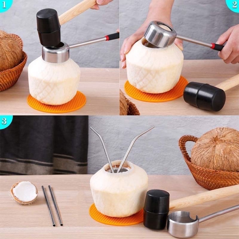 ถูกที่สุด!! Smashed coconut ชุดเจาะมะพร้าวมืออาชีพ เครื่องเจาะมะพร้าว ...