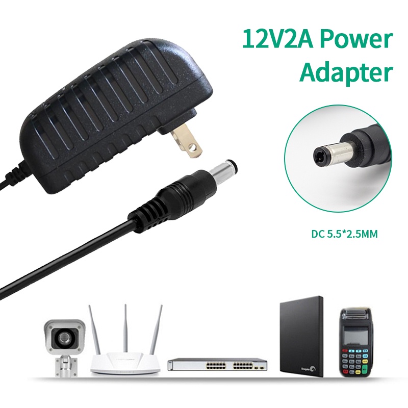 DC Adapter 12V 2A อะแดปเตอร์ CCTV Adapter 12V 2A 2000 mAh สำหรับกล้อง ...