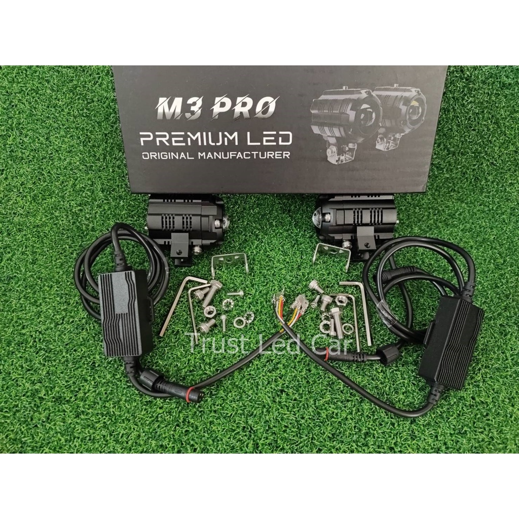 ไฟสปอร์ตไลท์ LED M3 Pro (เเสงสีขาว+แสงสีเหลือง) Premium Ledของแท้ 100% ...
