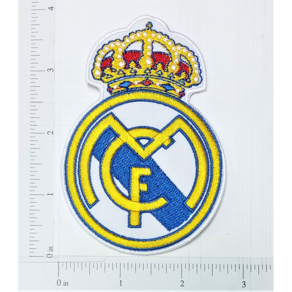 MCF Real Madrid CF Football Club logo โลโก้ทีมฟุตบอล เรอัลมาดริด ตัวรีด ...