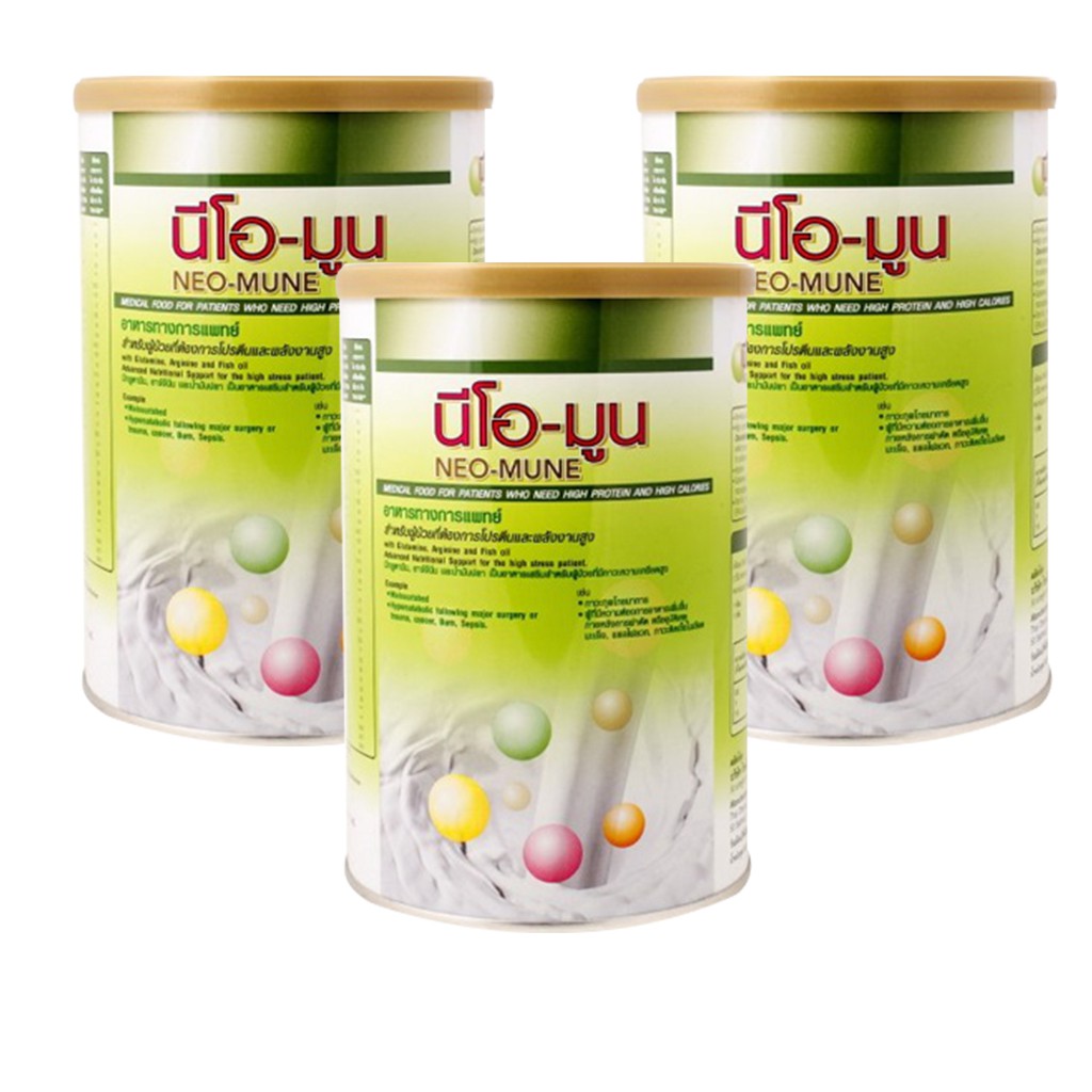 NEO-MUNE MELON 400 กรัม รสเมลอน (3กระป๋อง) แถมฟรี กระป๋องน้ำ 1 ใบ ...