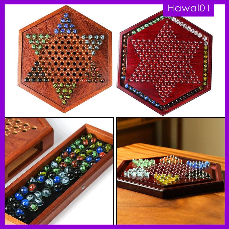 Chinese Checkers with Marbles, Fine Wooden Chessboard Children Gifts ...