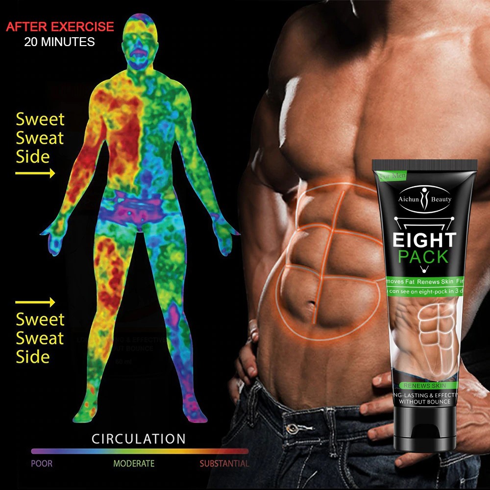 Men Eight Pack Stronger Muscle Cream Waist Torso Smooth Lines Press ...