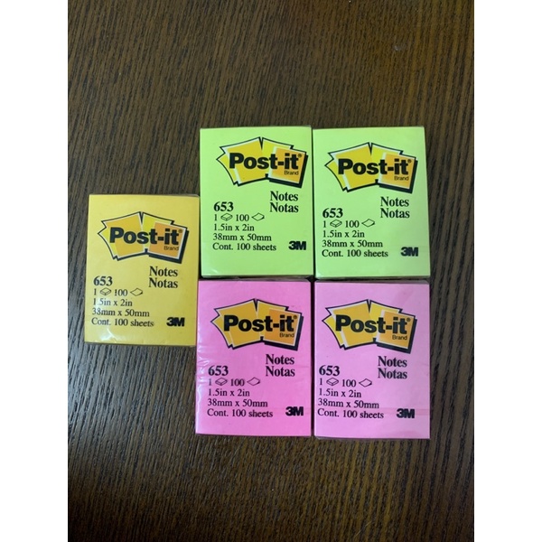 Post-it Notes #653 ขนาด 1.5x2นิ้ว 3Mแท้ | Shopee Thailand
