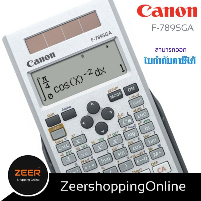 เครื่องคำนวณวิทยาศาสตร์ Canon F-789SGAจอแสดงผลตัวเลข 18 หลัก แสดง ...