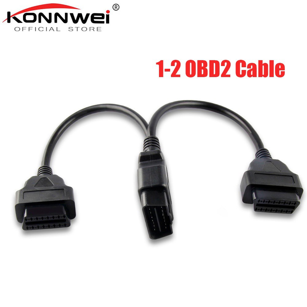คุณภาพดีที่สุด OBD2 16 Pin Cable Extension Splitter ชายคู่หญิง Y สาย ...