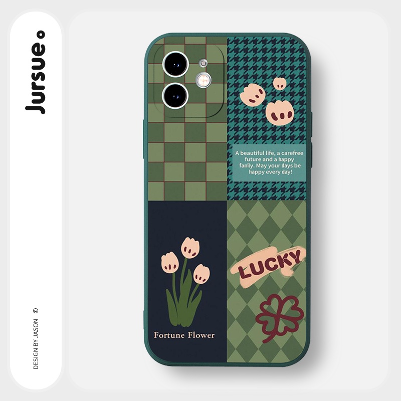 JURSUE เคสไอโฟน เคสซิลิโคนนุ่มขอบเหลี่ยมกันกระแทกน่ารักตลก เคสโทรศัพท์ ...