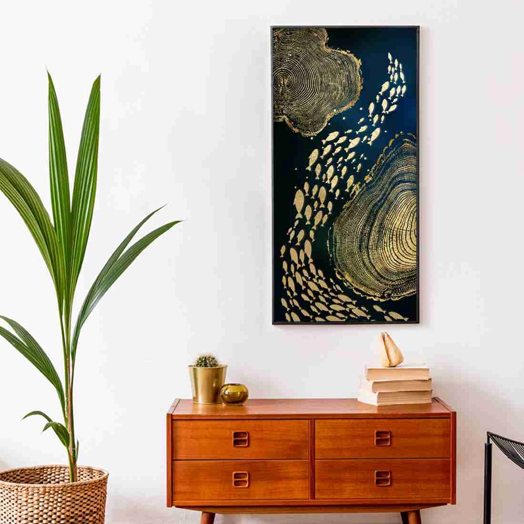 SB Design Square รูปพร้อมกรอบ DoseArt รุ่น Wealthy Pond 40x80 cm | Shopee Thailand
