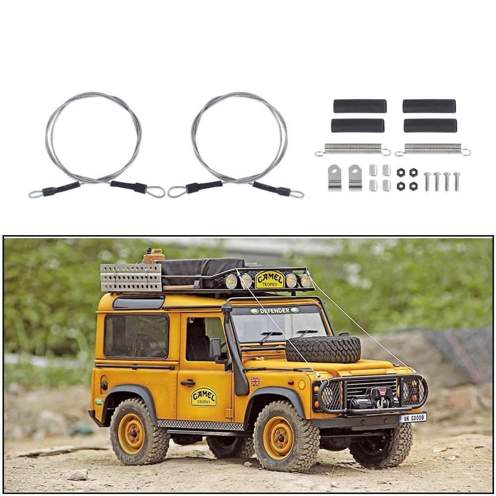 เชือกเหล็ก สีเงิน สําหรับรถบรรทุกบังคับ 1/10 SCX10 Wrangler TRX-6 TRX-4 ...
