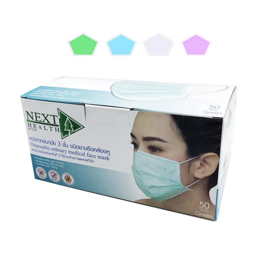 Next Health Disposable Medical Mask 19173 / Longmed Klean Mask หน้ากาก ...
