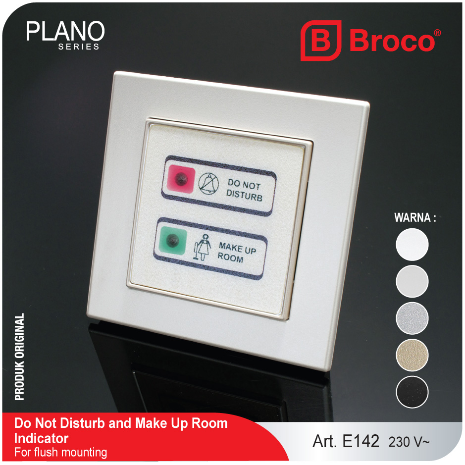 Broco Electrical Plano E142 (B) DND (ห้ามทิ้ง) & Mur (Make Up Room) ตัว ...