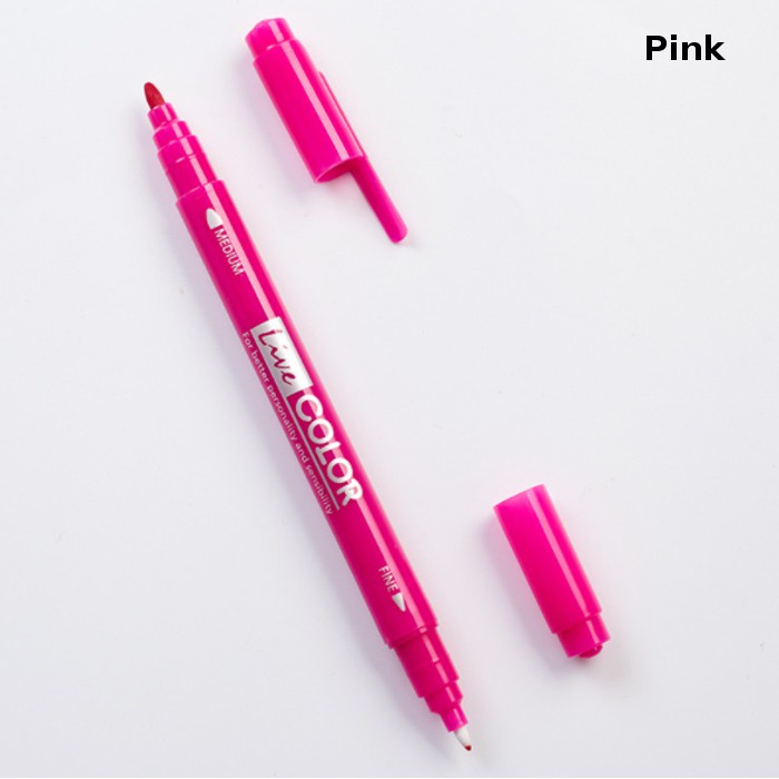[Part 1] ปากกามาร์กเกอร์ Monami Live Color Twin Liner Water-based ...