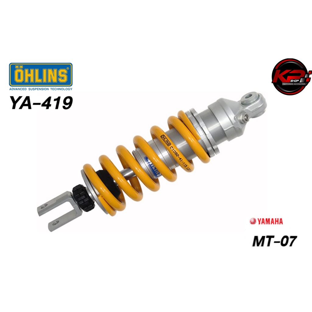 โช๊คหลัง OHLINS YA 419 FOR YAMAHA MT07 /XSR700 | Shopee Thailand