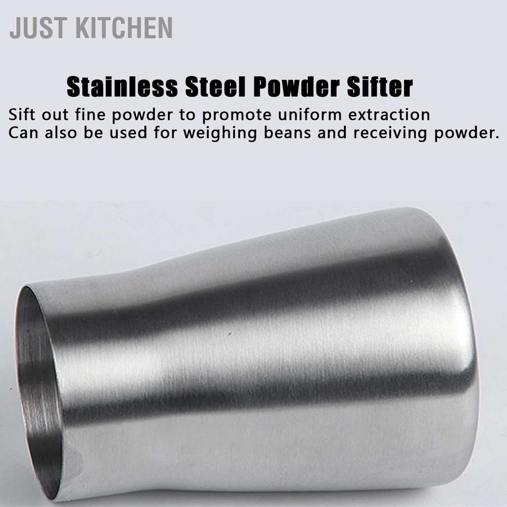 Just Kitchen 304 Stainless Steel Fine Mesh Coffee Powder Filter Sifter ...