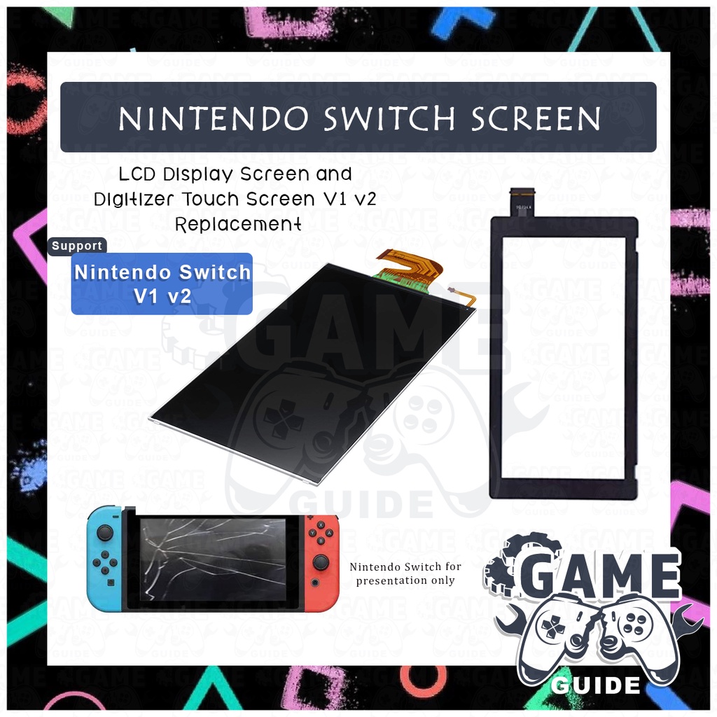 ใหม่ อะไหล่ซ่อมแซมแผงหน้าจอ LCD แบบเปลี่ยน สําหรับ Nintendo Switch ...
