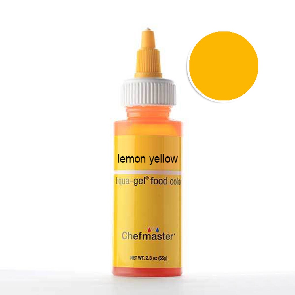 Chefmaster Color LEMON YELLOW Liqua-Gel 2.3oz/5086 สีเจลผสมอาหาร สี ...