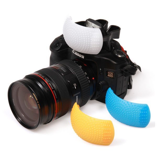 Pop-up Flash Diffuser ตัวกระจายแสงแฟลช 3 สี ขาว ส้ม ฟ้า | Shopee Thailand