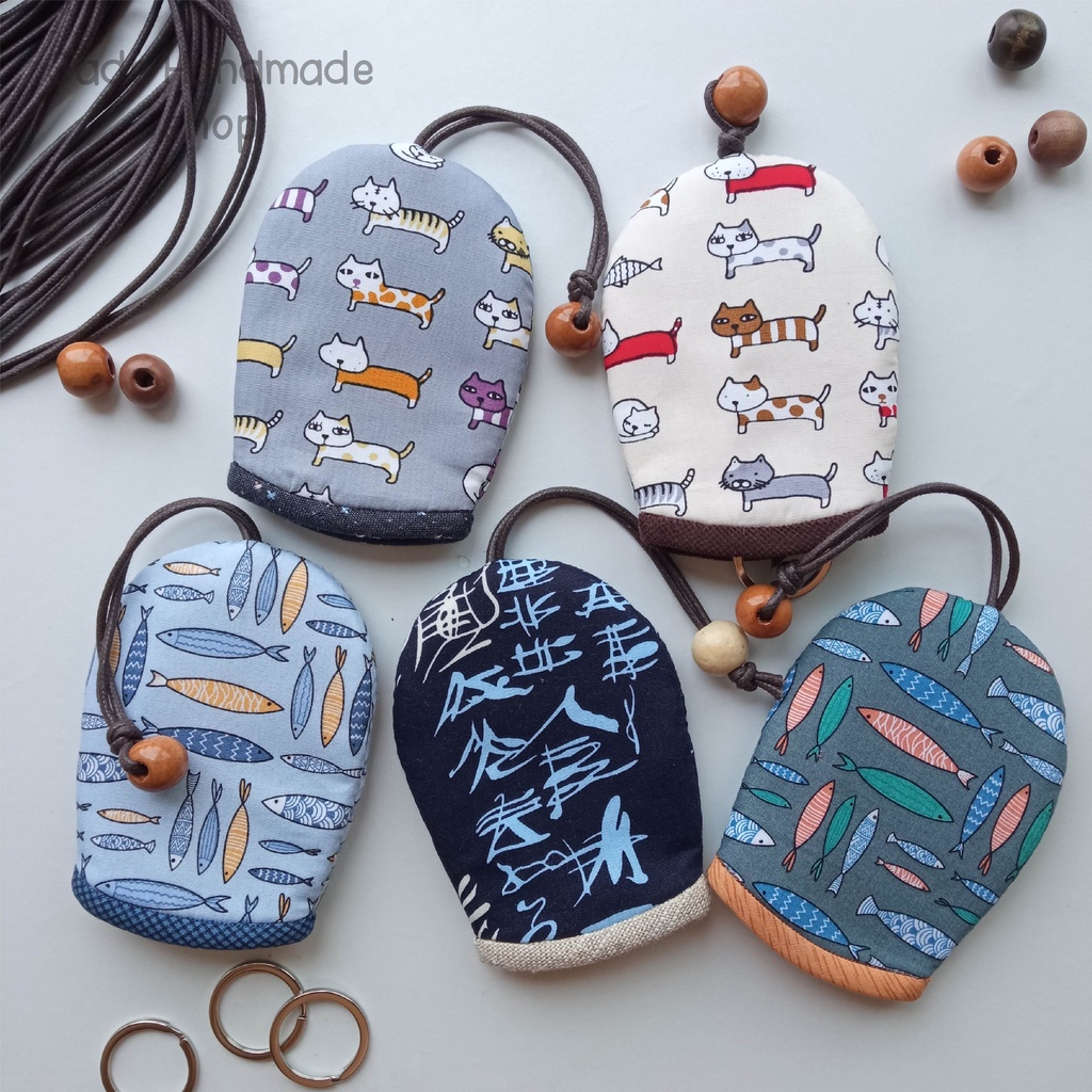 Key cover ที่ครอบกุญแจ ที่เก็บกุญแจ งานแฮนด์เมด ทำจากผ้าคอตตอน | Shopee ...